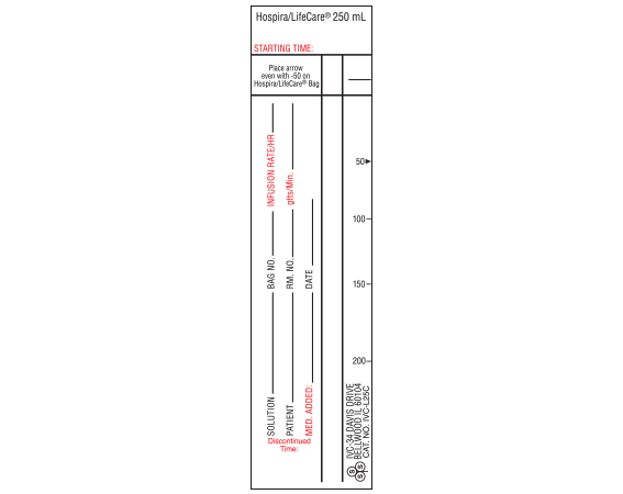 IVC-L25C IV Check Labels for Patient and Solution ID