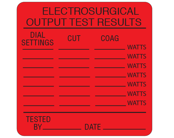 ME-9-WO-4 Biomedical Engineering Equipment Labels