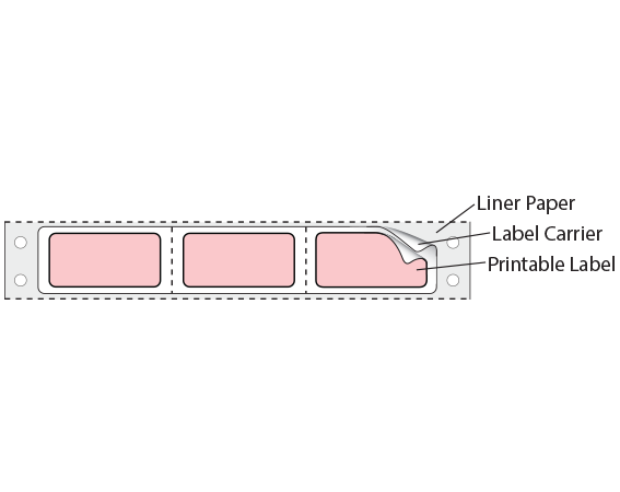 MSL-3PF-7 Pinfed Patient Charge Labels - Piggyback
