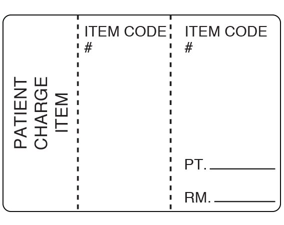 PCS-20-1 Copier Labels for Patient Charges