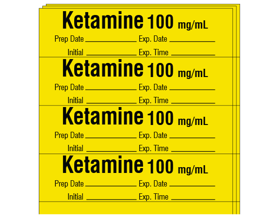 SA-2009-EXP-PK Anesthesia Labels for Syringe Identification