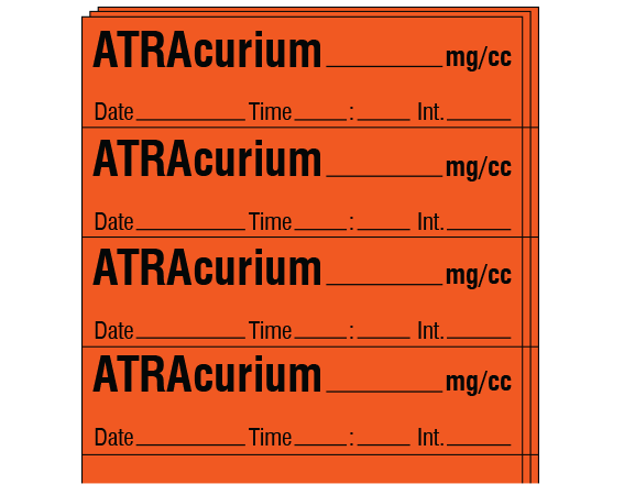 SA-2210-DTI-PK Anesthesia Labels for Syringe Identification