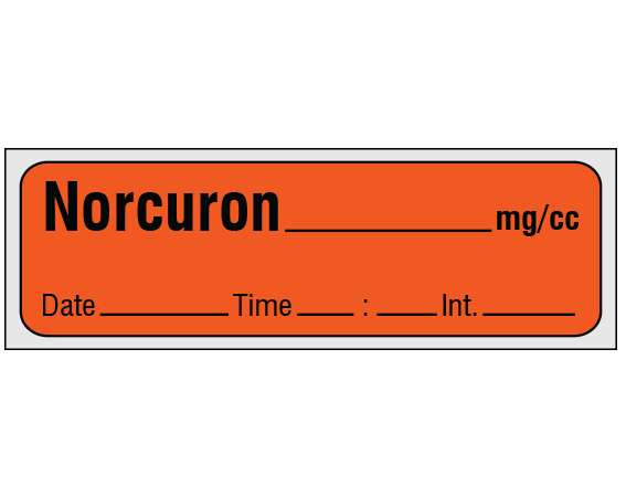 SA-2211-DTI-PRE Anesthesia Labels for Syringe Identification