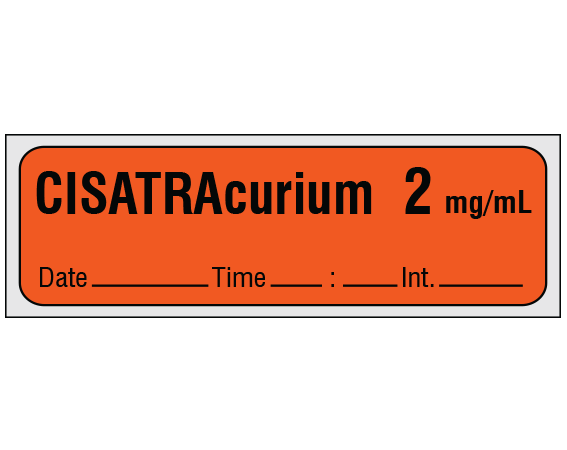 SA-2228-DTI-PRE Anesthesia Labels for Syringe Identification