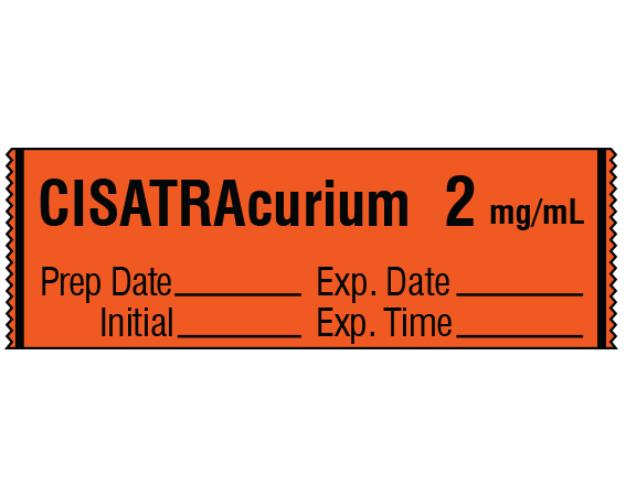 SA-2228-EXP Anesthesia Labeling Tape for Syringe Identification