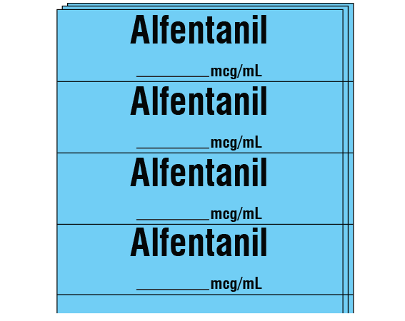 SA-2417-PK Anesthesia Labels for Syringe Identification