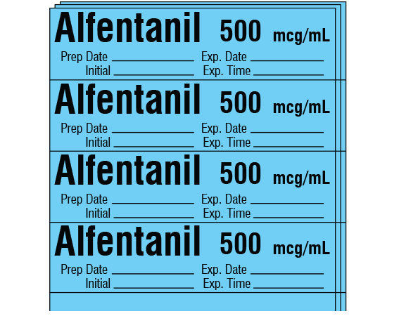 SA-2421-EXP-PK Anesthesia Labels for Syringe Identification