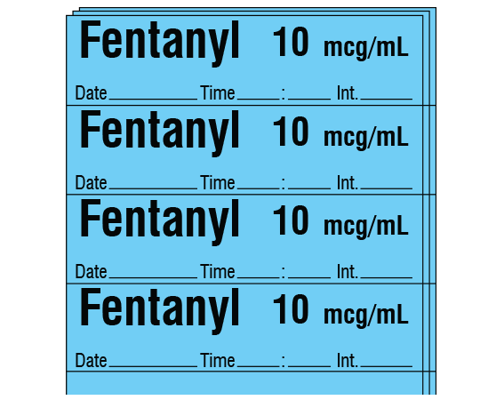 SA-2424-DTI-PK Anesthesia Labels for Syringe Identification