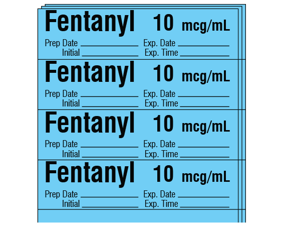 SA-2424-EXP-PK Anesthesia Labels for Syringe Identification