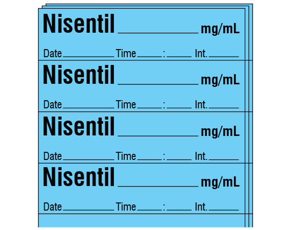 SA-244-DTI-PK Anesthesia Labels for Syringe Identification