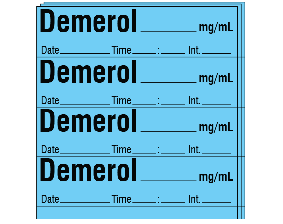 SA-248-DTI-PK Anesthesia Labels for Syringe Identification