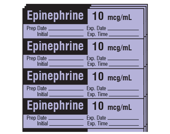 SA-2808-EXP-PK Anesthesia Labels for Syringe Identification
