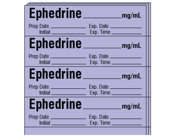 SA-282-EXP-PK Anesthesia Labels for Syringe Identification