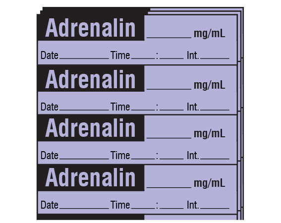 SA-287-DTI-PK Anesthesia Labels for Syringe Identification