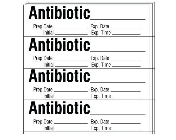 SA-329-EXP-PK Anesthesia Labels for Syringe Identification
