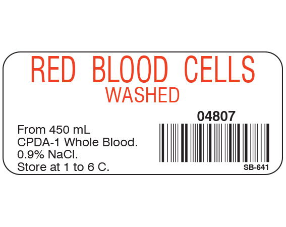 SB-641 Blood Product Labels w/ Codabar Symbology