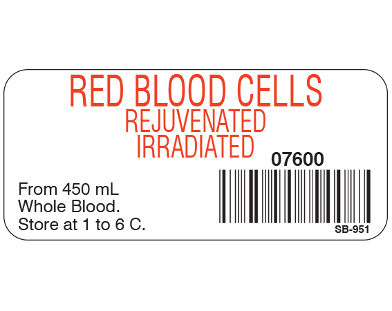 SB-951 Blood Product Labels w/ Codabar Symbology