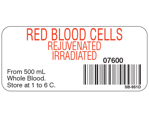 SB-951D Blood Product Labels w/ Codabar Symbology