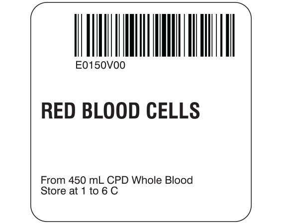 SB128-20-49 ISBT 128 Red Blood Cell Product Labels