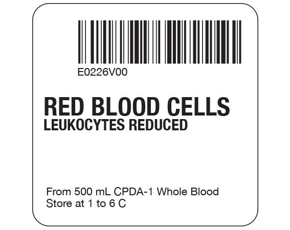 SB128-20-56 ISBT 128 Red Blood Cell Product Labels
