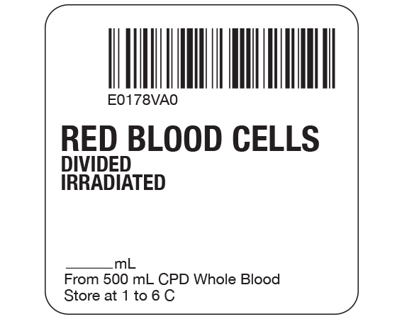 SB128-20D-66A ISBT 128 Red Blood Cell Product Labels