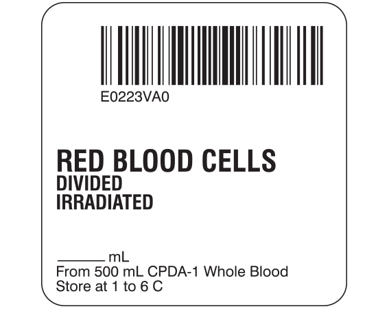 SB128-20D-67A ISBT 128 Red Blood Cell Product Labels