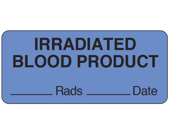 UPCR-6080 Blood Collection Irradiation Labels