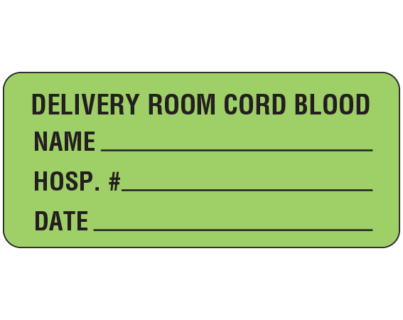 UPCR-6097 Blood Collection Cord Blood Labels