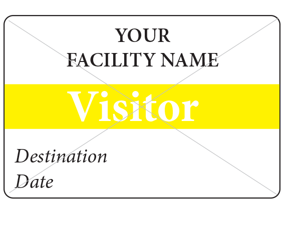 VPTE-2 Visitor Pass Labels - Tamper Evident Format