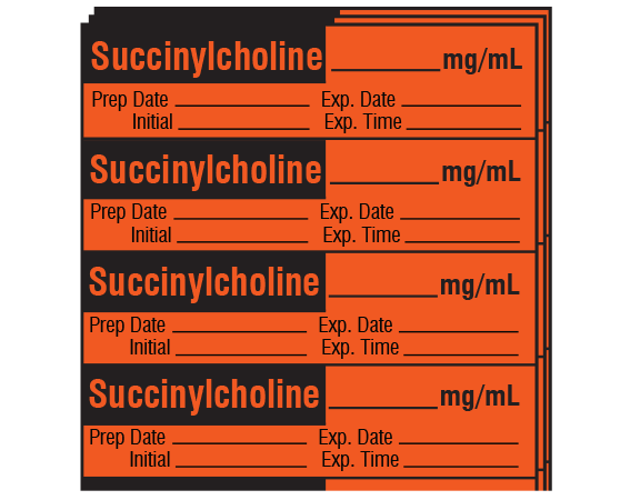 SA-226-EXP-PK Anesthesia Labels for Syringe Identification