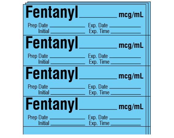 SA-2413-EXP-PK Anesthesia Labels for Syringe Identification