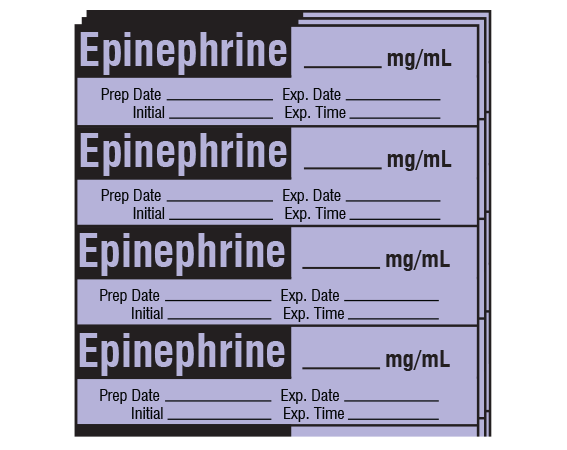 SA-284-EXP-PK Anesthesia Labels for Syringe Identification