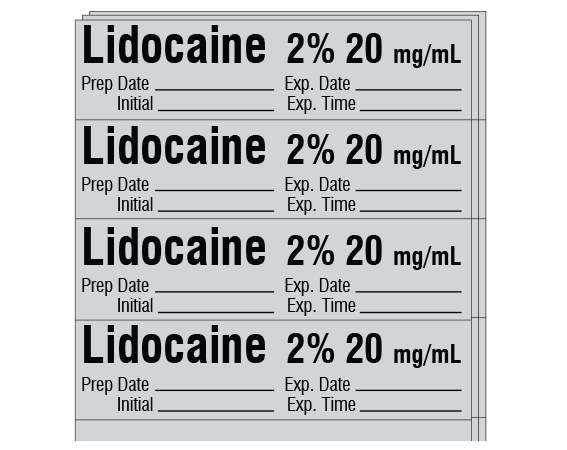 SA-3011-EXP-PK Anesthesia Labels for Syringe Identification