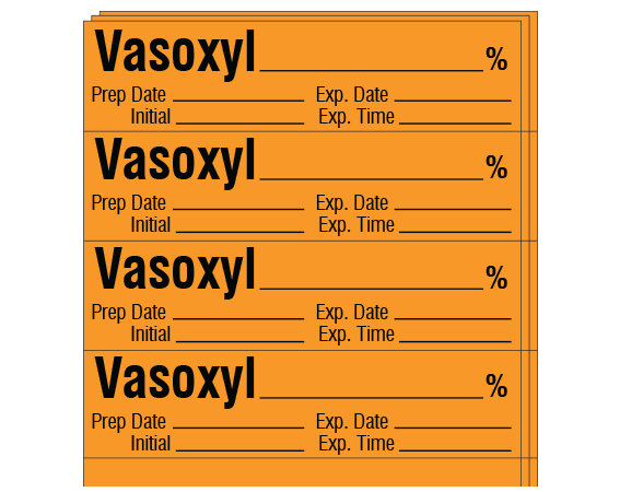 SA-53-EXP-PK Anesthesia Labels for Syringe Identification