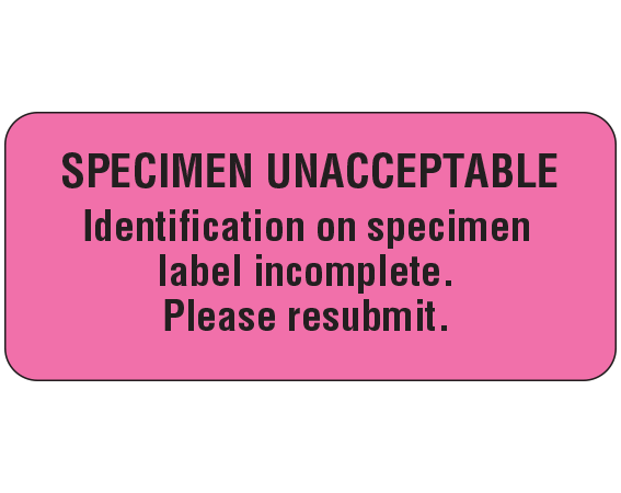 UPCR-6012 | Phlebotomy / Specimen Receiving Communication Labels for ...