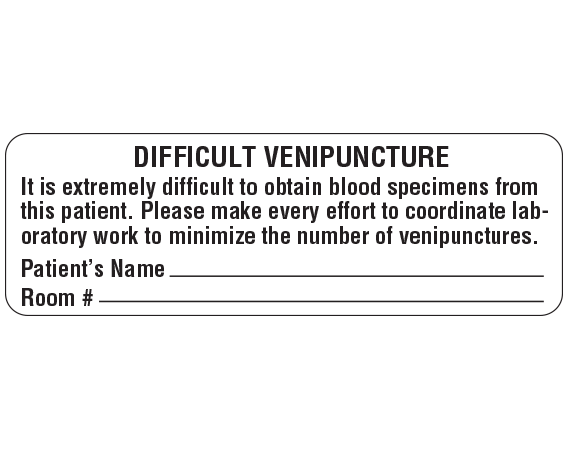 UPCR-7000 | Phlebotomy / Specimen Receiving Communication Labels for ...