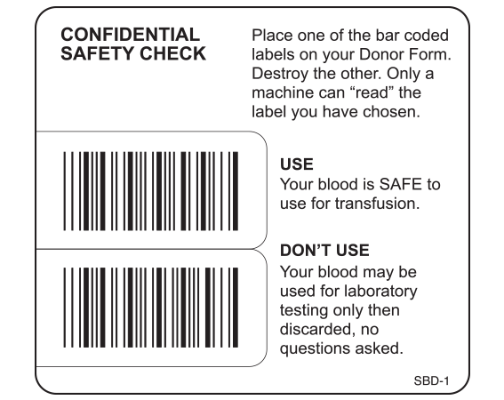 Blood Donor Option Labels