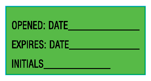 OPENED DATE EXPIRES INITIALS - Shamrock Labels