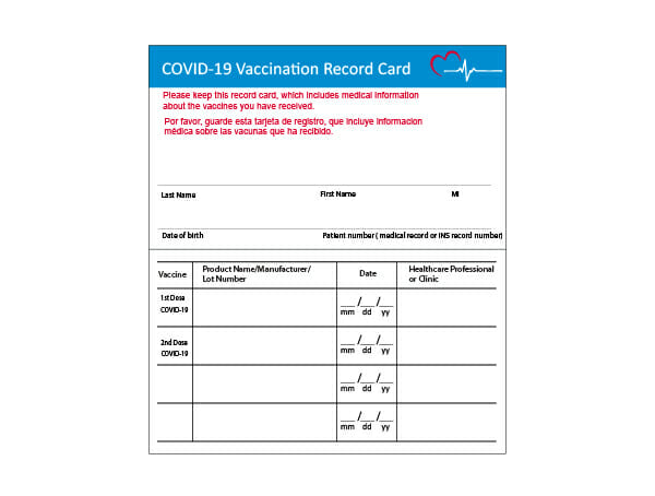 Vaccination Record Cards Archives - Shamrock Labels