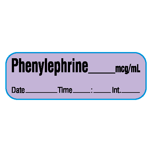 SA-2815-DTI-PRE Anesthesia Labels for Syringe Identification