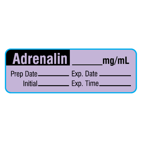SA-287-EXP-PRE Anesthesia Labels for Syringe Identification