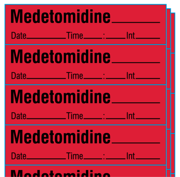 SAV-1001-DTI-PK Veterinary Anesthesia Syringe Labels